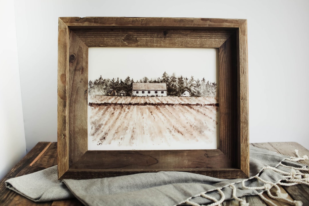 Farmhouse Print - Watercolor Barn, Watercolor, Modern Farmhouse Decor ...