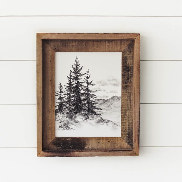 White Pine Tree Print - Etsy