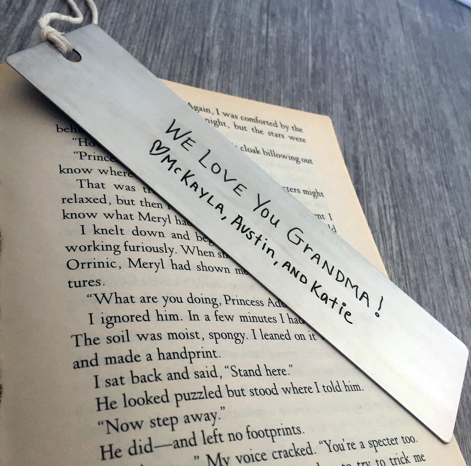 Handwriting Book Mark Custom Personalized Handwritten or Font - Etsy