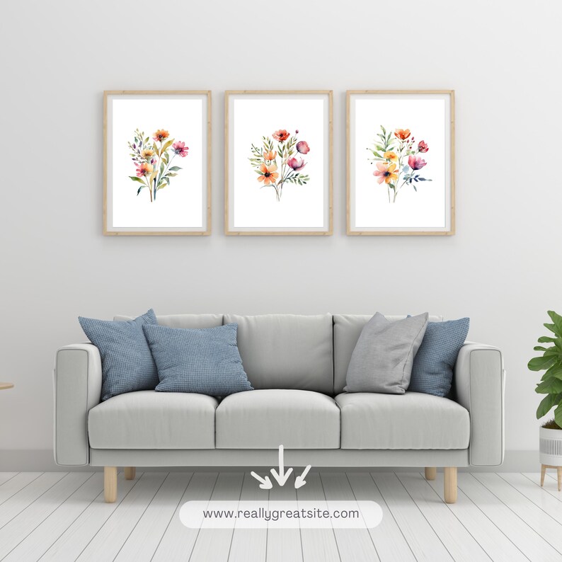 Flower Print | Printable Floral Artwork | Flower Prints | Spring Summer ...