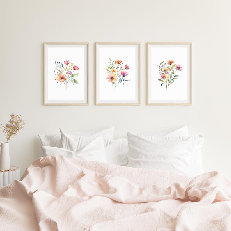 Flower Print | Printable Floral Artwork | Flower Prints | Spring Summer ...