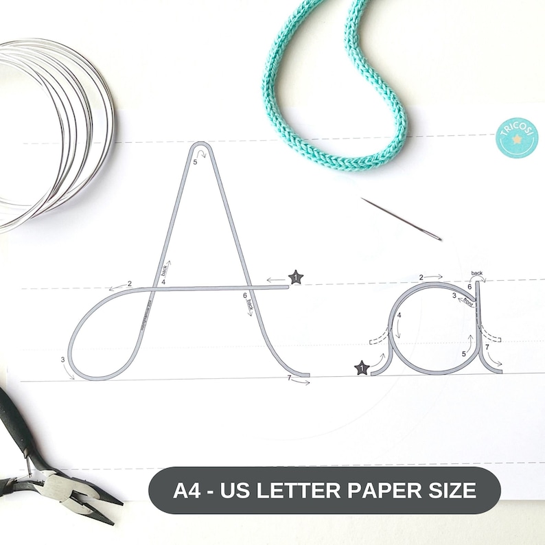 Printable Letter Template for Wire Art, Cursive Alphabet Template ...