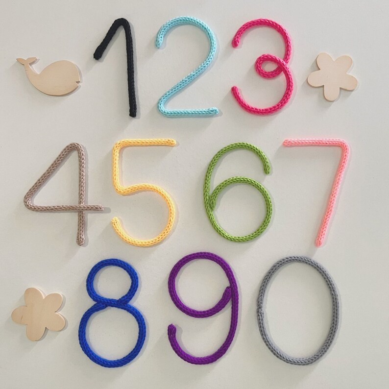 Numbers Template for Knitted Wire Art, Printable Template for Wire Art ...