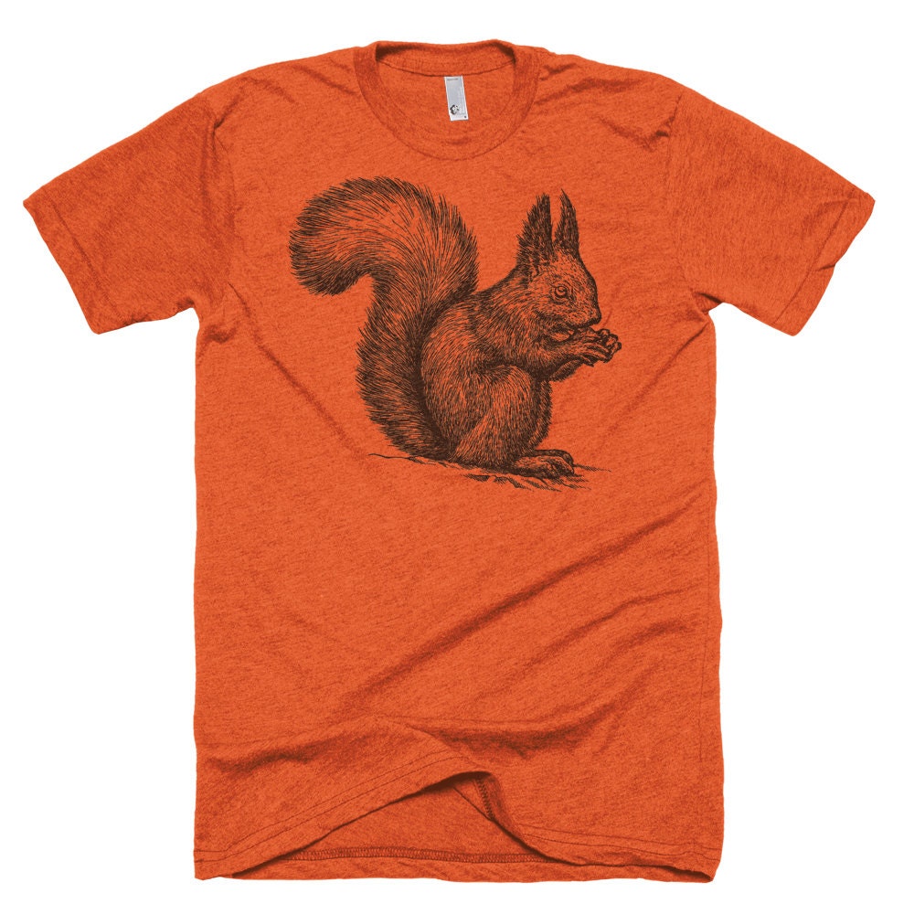 Fun Squirrel Art T Shirt Hand Drawn Squirrel Tee Unique - Etsy