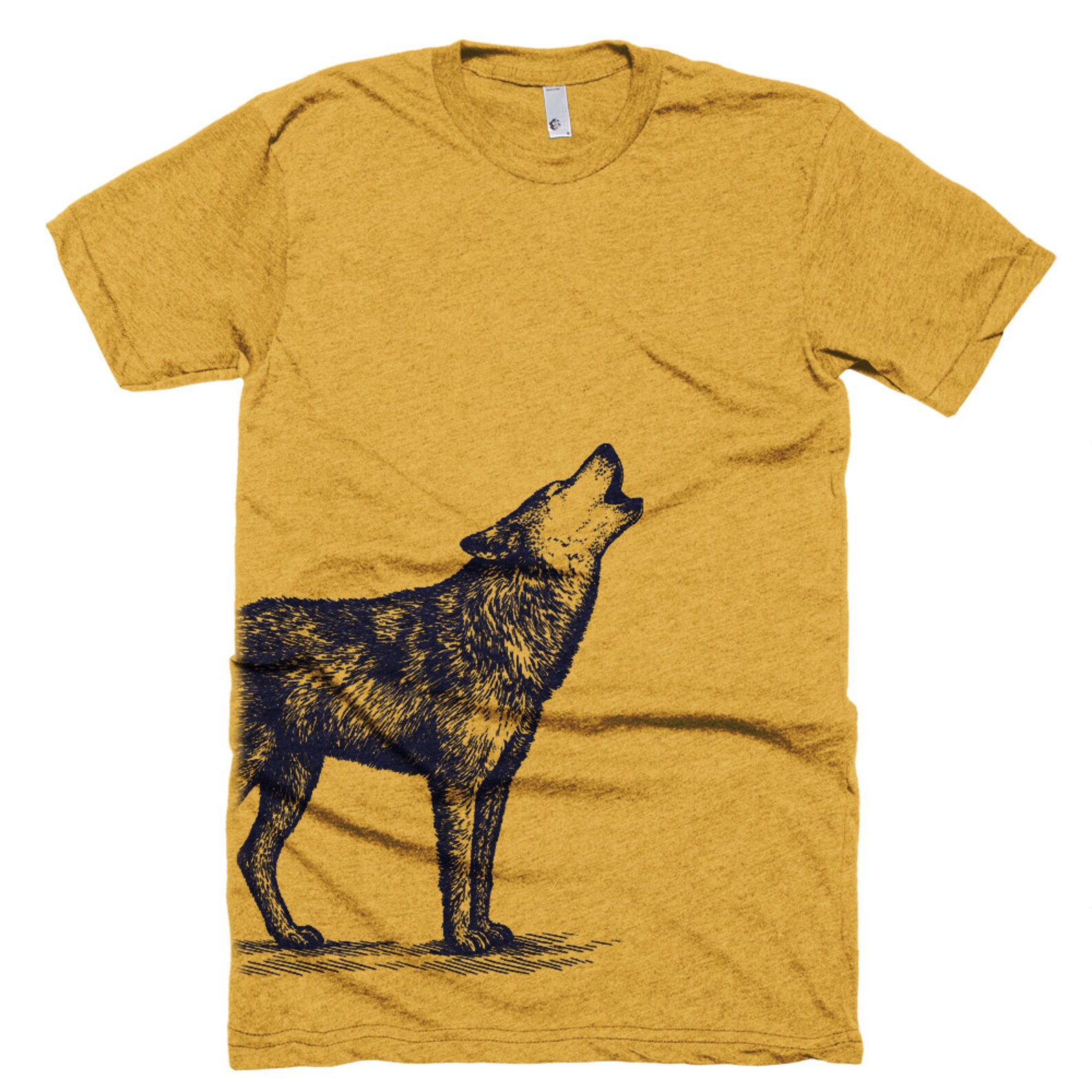 Lone Wolf T Shirt - Howling Wolf Tee Shirt - Wolf Shirt - Unisex Bella ...