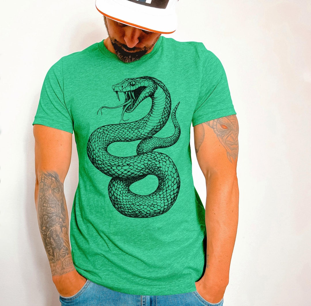 Snake Tshirt, Snake With Fangs Shirt, Graphic Shirts With Snakes for ...