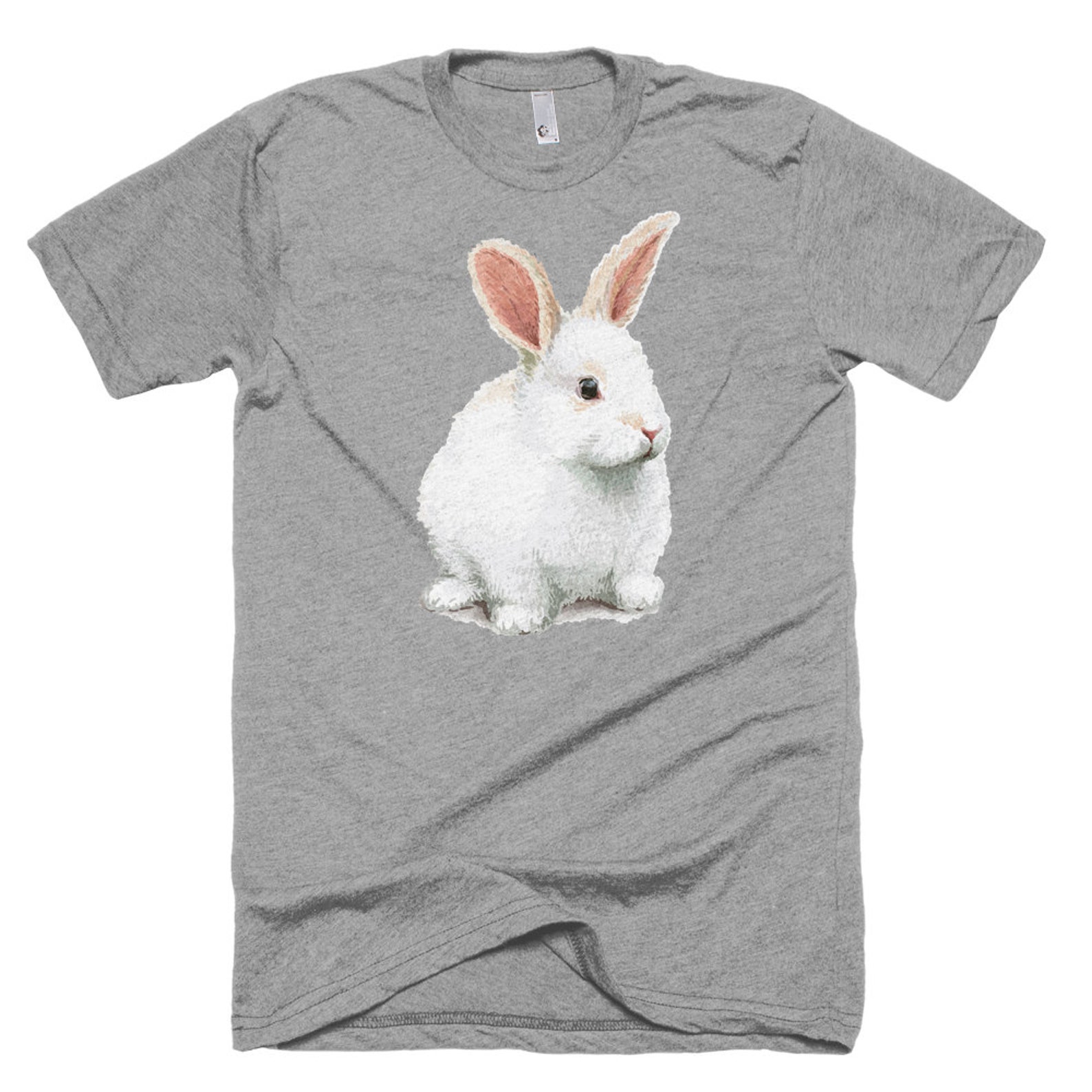 Bunny T Shirt White Rabbit Tee Wonderland Tee White - Etsy España