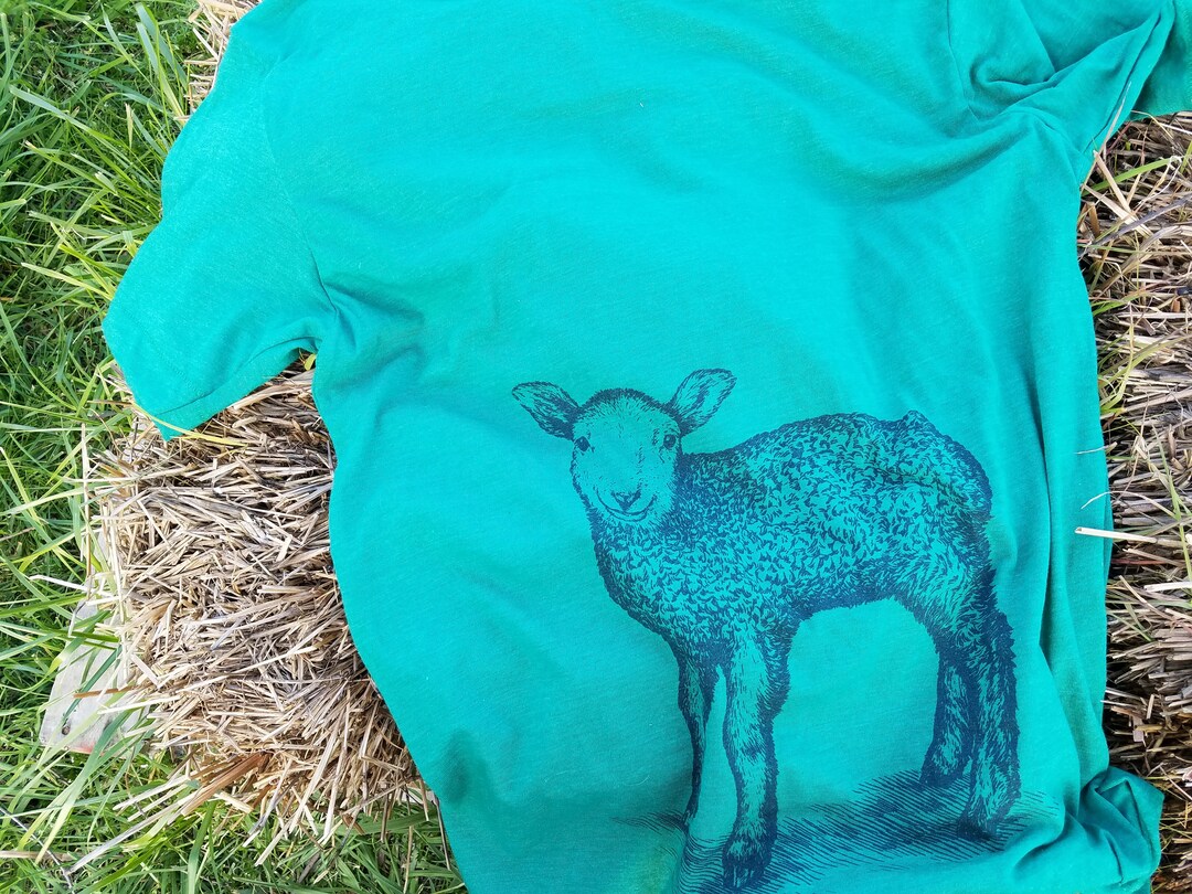Baby Sheep Animal T Shirt - Lamb Tee Shirt - Lamb Tee - Unisex Bella ...