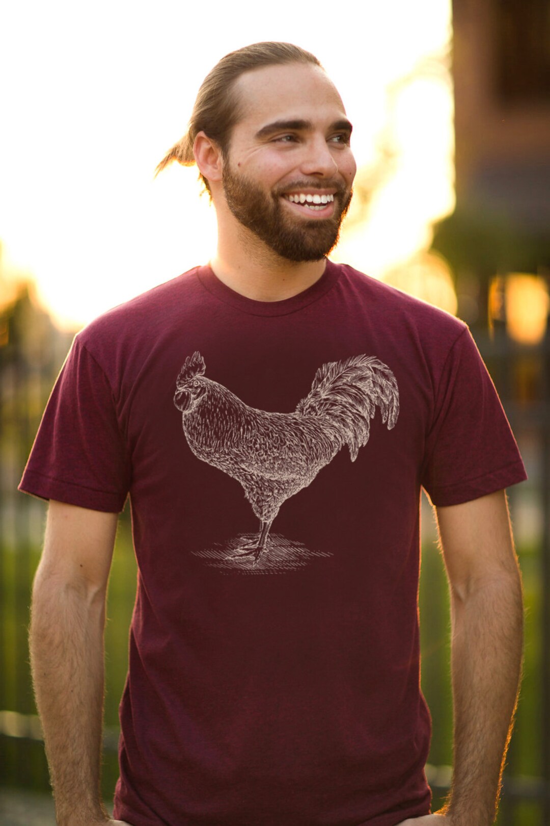 Rooster T Shirt - Vegan Farm Animal Rooster Rescue Shirt - Rooster ...