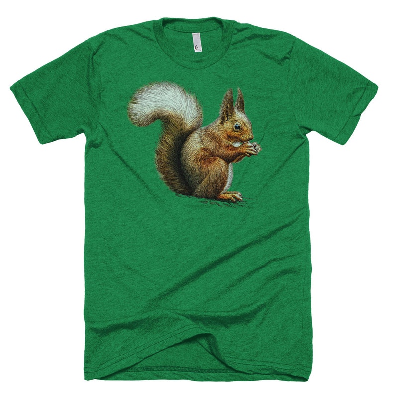 Fun Squirrel Art T Shirt Hand Drawn Squirrel Tee Unique - Etsy