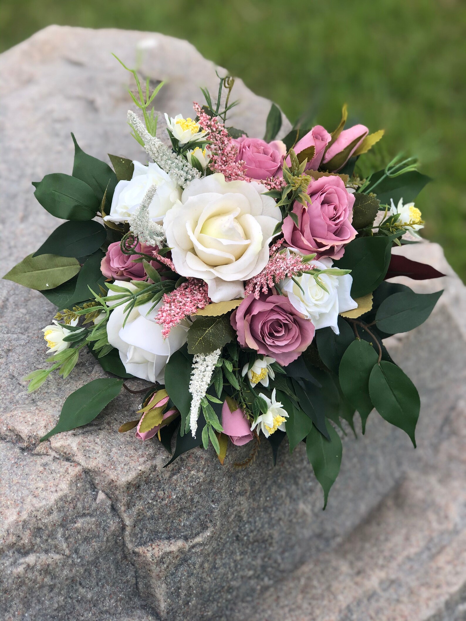 Dusty Rose Bouquet Mauve Brides Bouquet Bridal Bouquet - Etsy