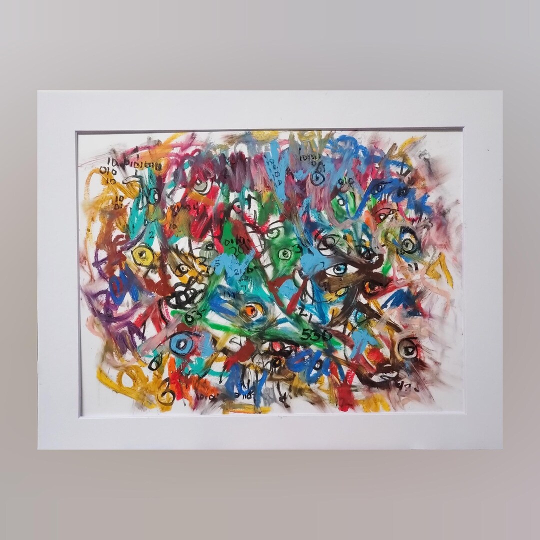 47 Blind Eyes - Original Oil Pastel Painting - Etsy