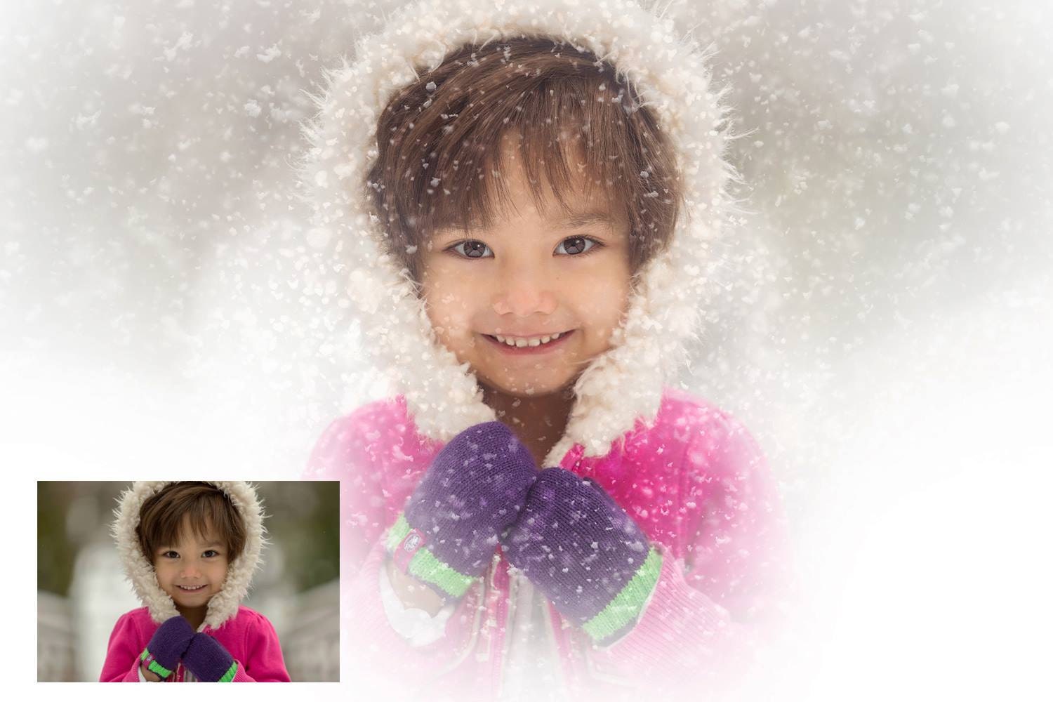 Snow Overlays Works With All Versions of PS CC Photoshop | Etsy