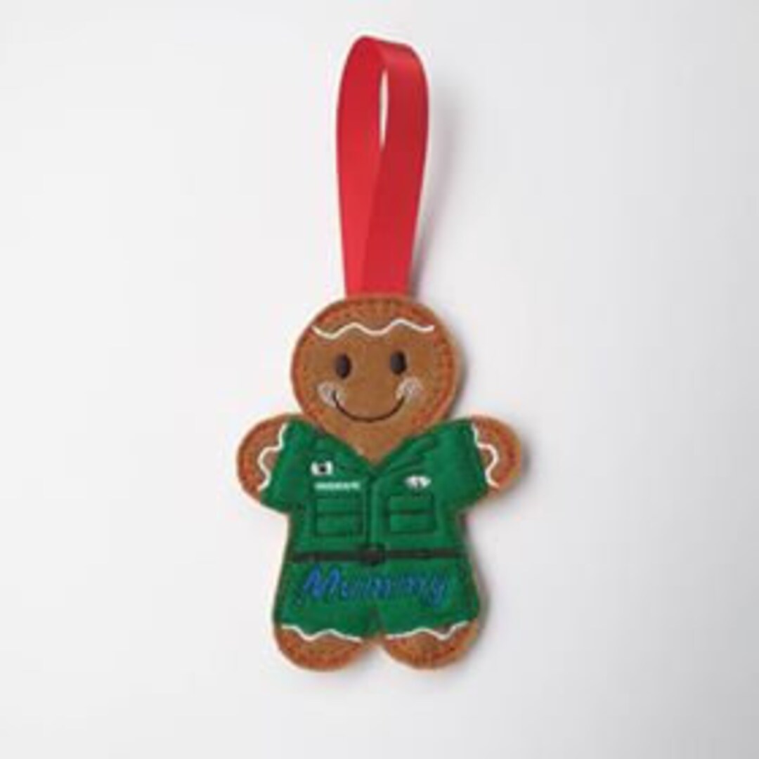 Paramedic Gingerbread Man Decoration, Letterbox Gift, Gingerbread Men ...