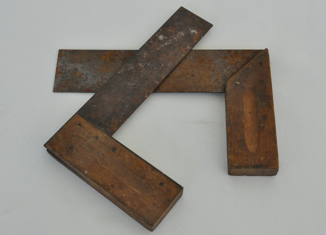 Vintage Metal and Wood Right Angle Measuring Deviceset of Two - Etsy
