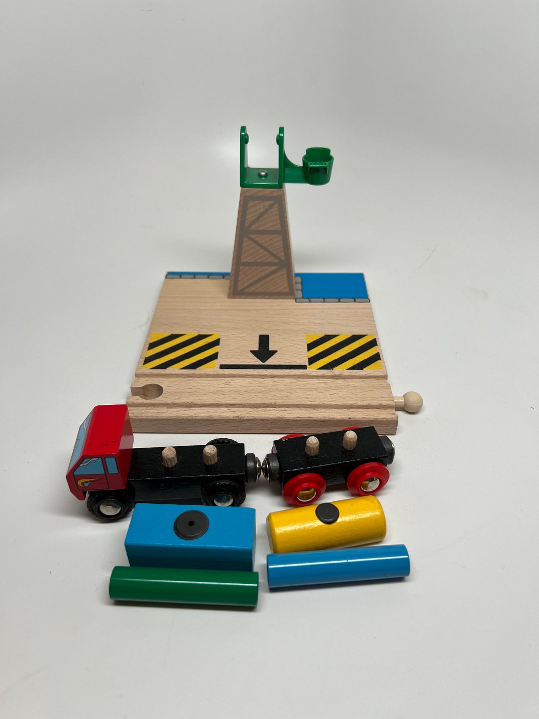 Vintage BRIO Dockside Crane Depot 33325incompleteplus Two Vehicles and ...