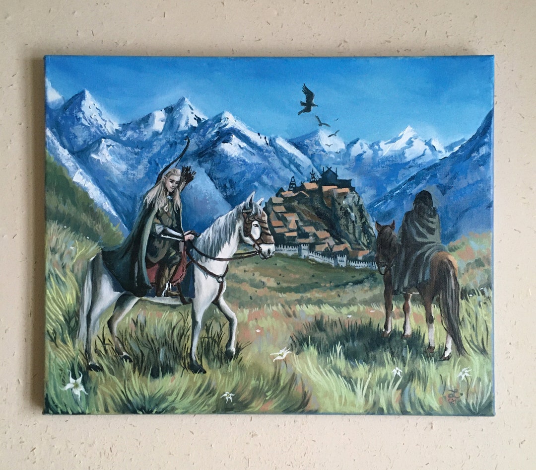 Original Oil Painting / LOTR Fanart / Edoras Oil Painting / Original ...