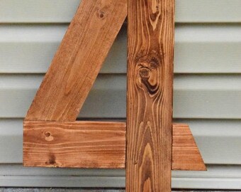 Large wood numbers | Etsy