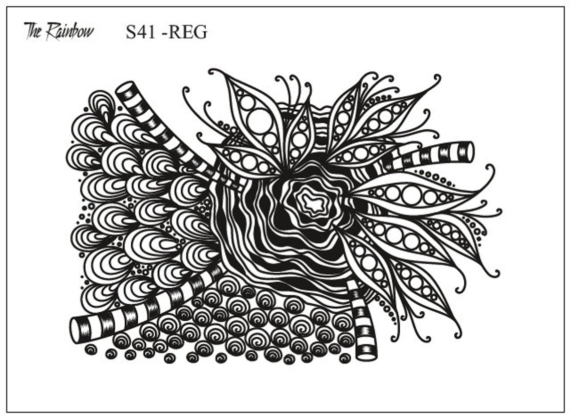 S41 - Rose - THERAINBOW Silkscreen for Polymer Clay, Silk Screen ...