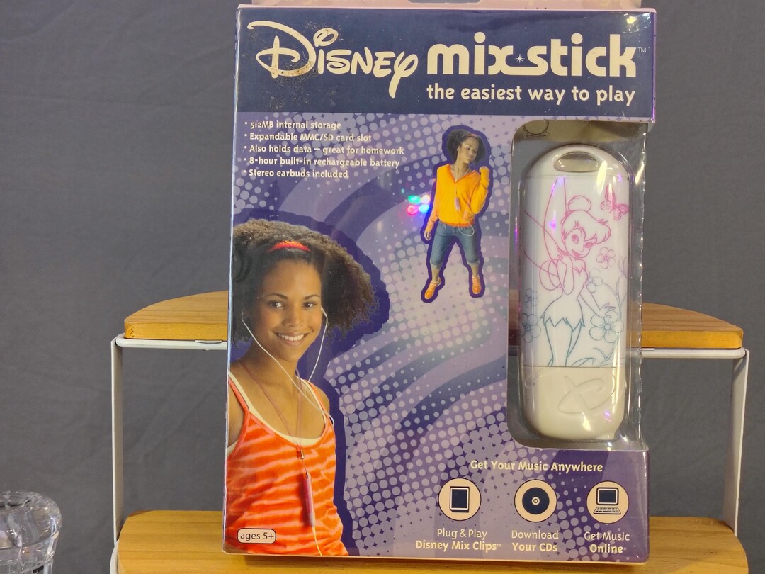 Tinker Bell Mix Stick MP3 Player Blue New in Box NIB Collectible Music ...