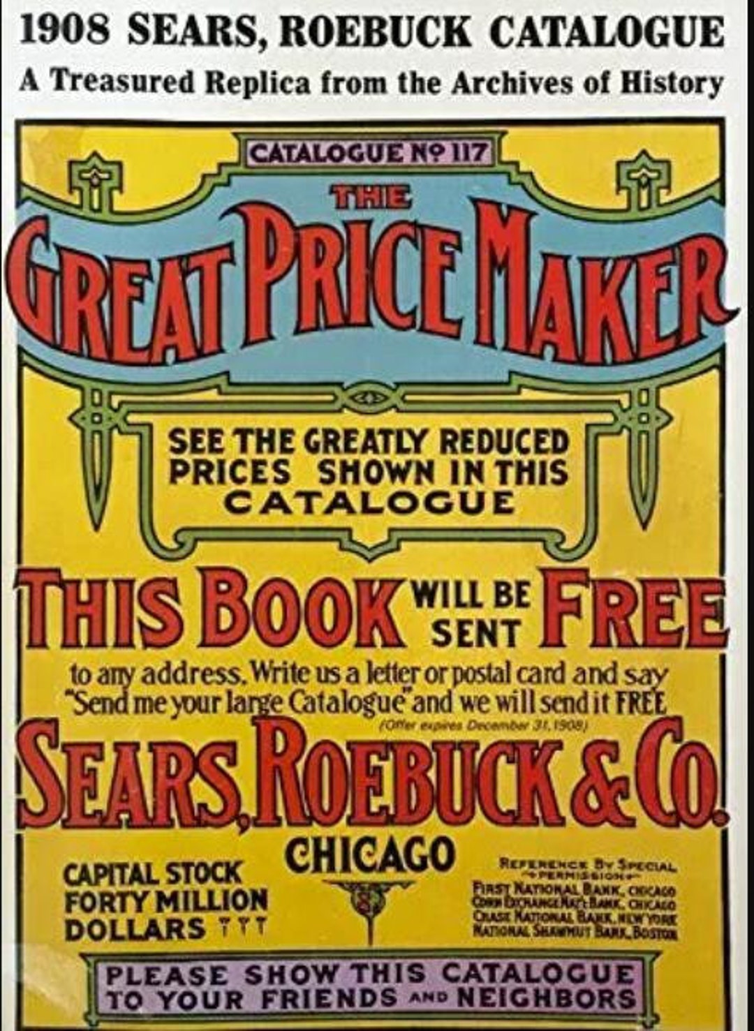 1969 SEARS Roebuck Co 1908 Catalogue No 117 by Roebuck Sears Weighs 4 ...