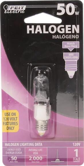 Feit Electric BPQ50/CL/MC/RP 50-watt T3 Halogen Bulb With Mini - Etsy