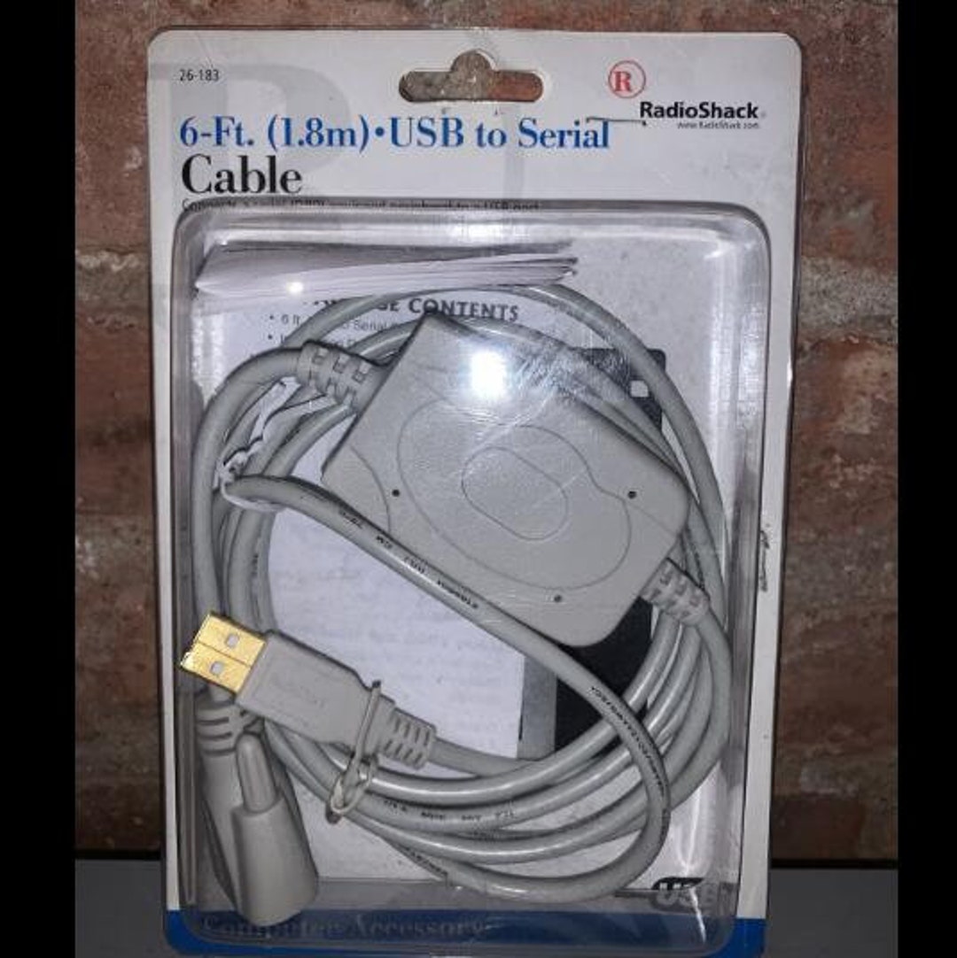 USB to Serial Cable Directions Disc Radio Shack 6 Ft 1.8m - Etsy