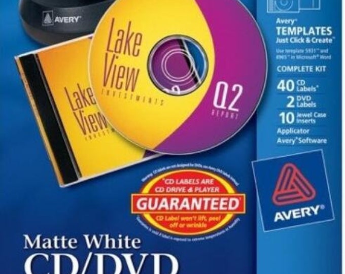 Avery Matte Film DVD Labeling System 8965 Brand New Sealed 2003 Perfect ...
