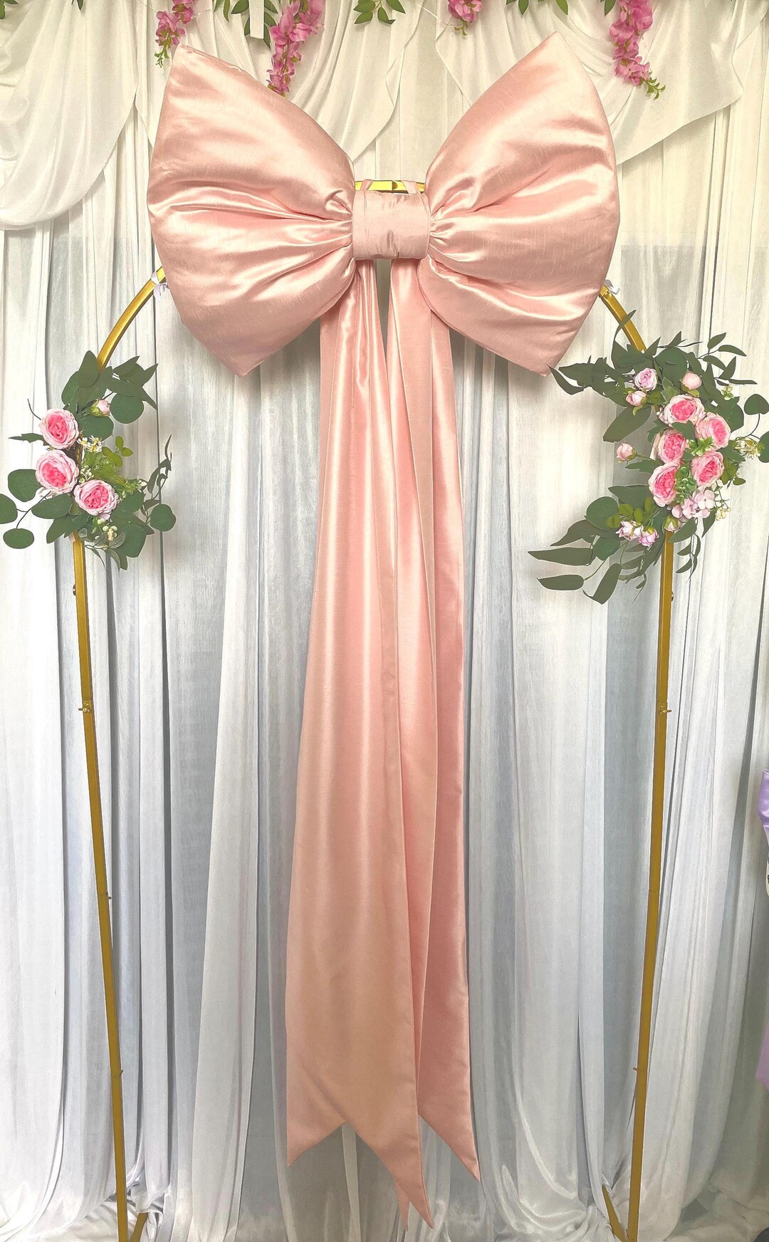 Large Satin Wall Bow in Pink, Big Bow for Events, Rooms or Nurseries - Etsy