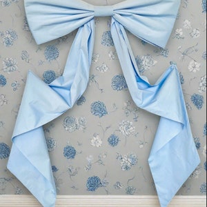 Large Wall Bow in Baby Blue, Big Bow for Events, Rooms or Nursery Decor ...