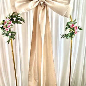 Large Wall Bow in Champagne Taffeta, Wedding Bow - Etsy