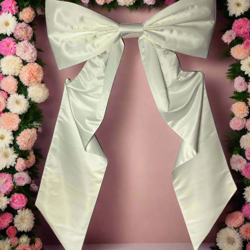 Ivory Satin Bows - Etsy