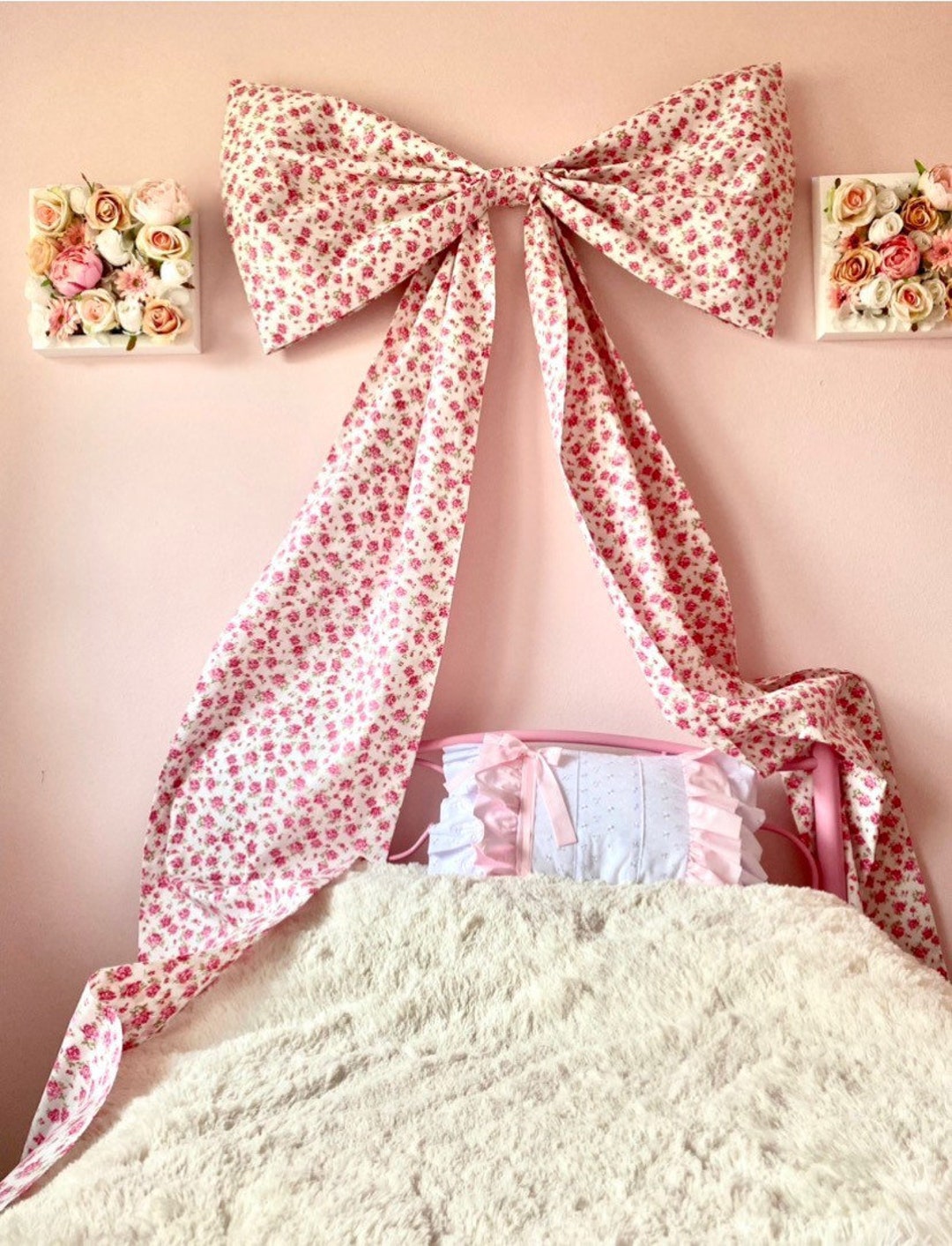 Large Floral Wall Bow, Event Decor Bow - Etsy
