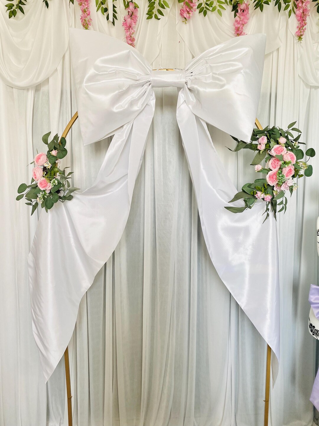 Ivory Taffeta Bow, Large Wall Bow / Event Decor - Etsy