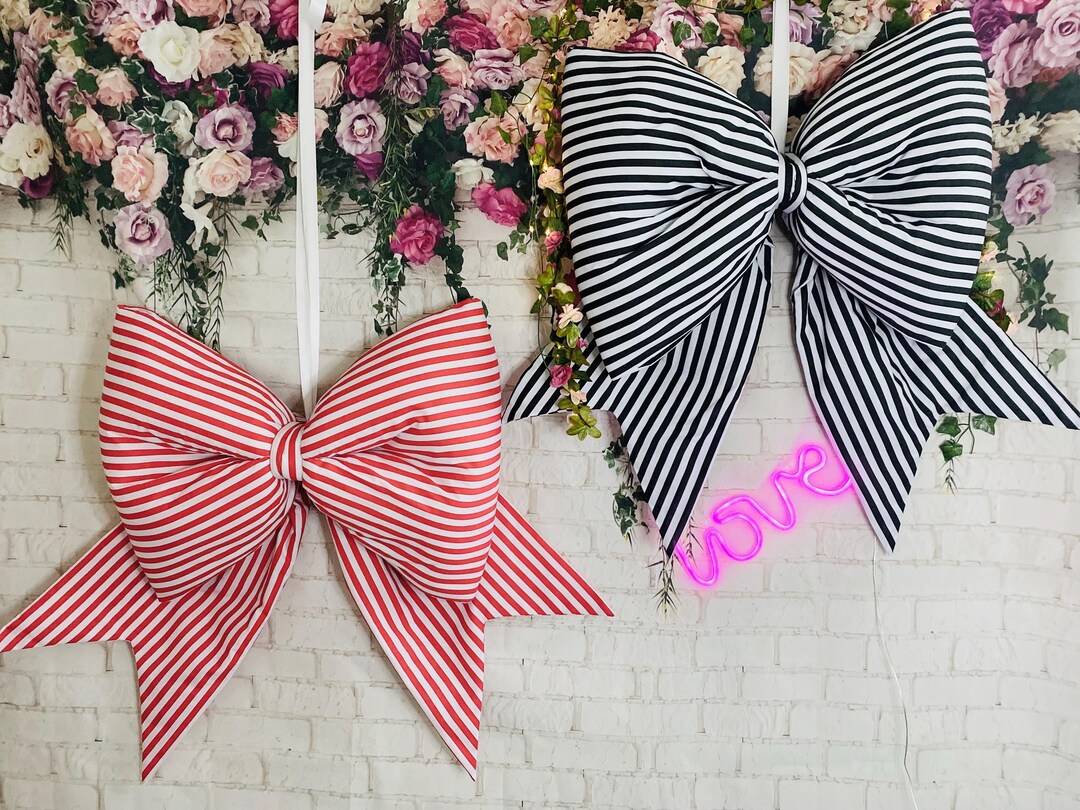 Large Stripped Bow - Etsy