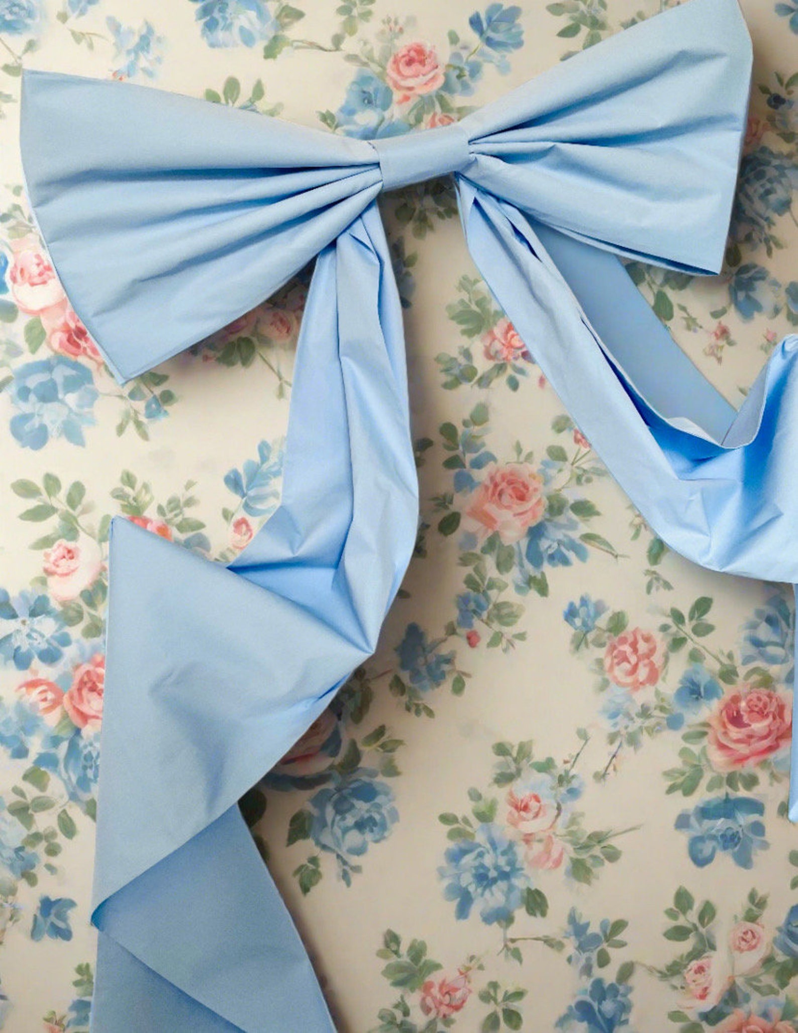 Large Wall Bow in Baby Blue, Big Bow for Events, Rooms or Nursery Decor ...