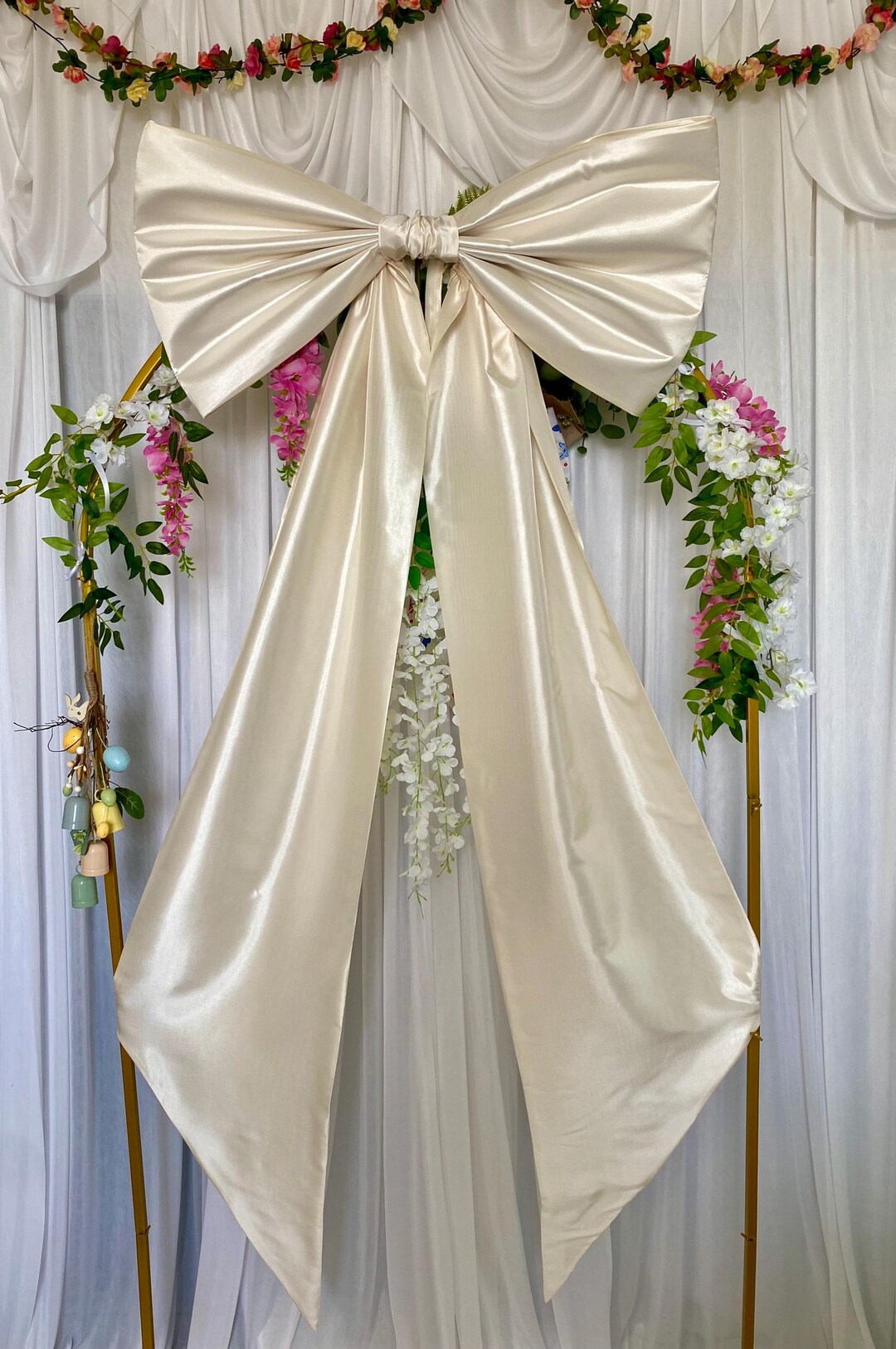Ivory Taffeta Bow, Large Decorative Bow - Etsy