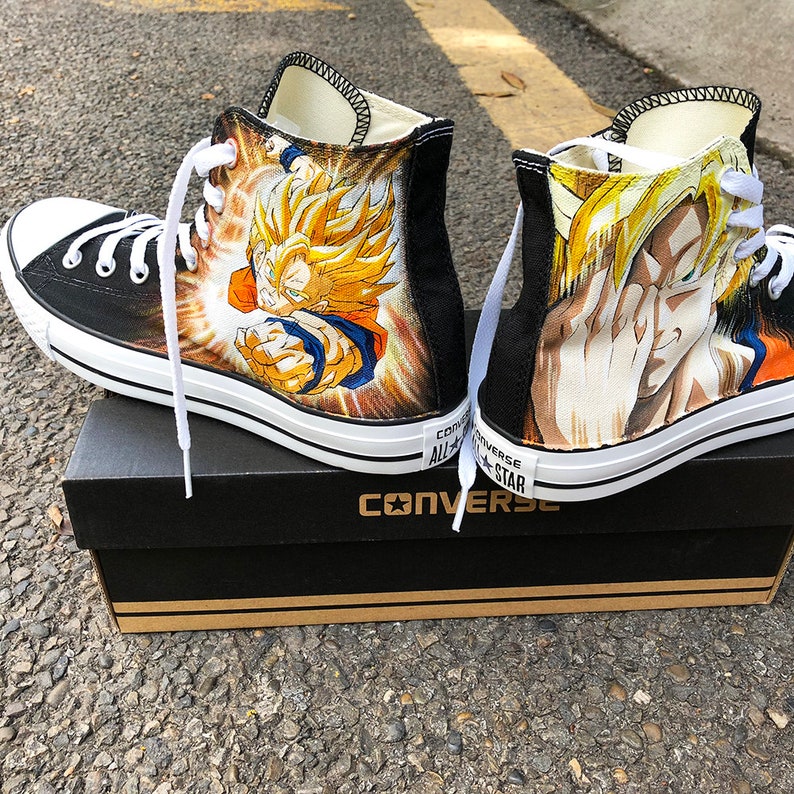 Custom Painted Anime Converse Personalized Handpainted DBZ | Etsy
