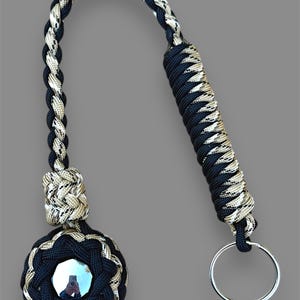 Decorative Paracord Wrapped 1.5 Inch Steel Ball in Black and Tan Camo ...