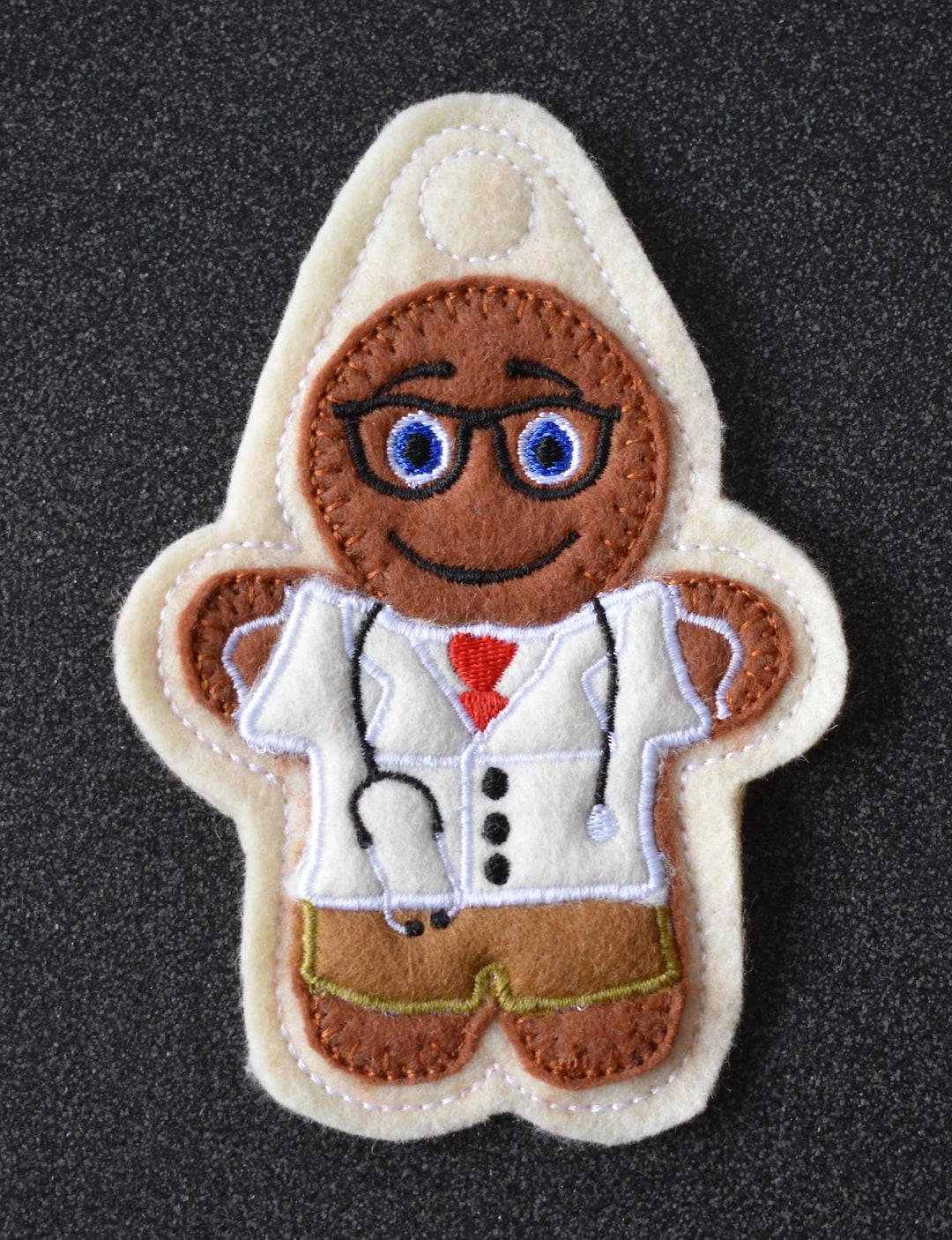 Digital Embroidery Design Doctor Gingerbread Keychain - Etsy