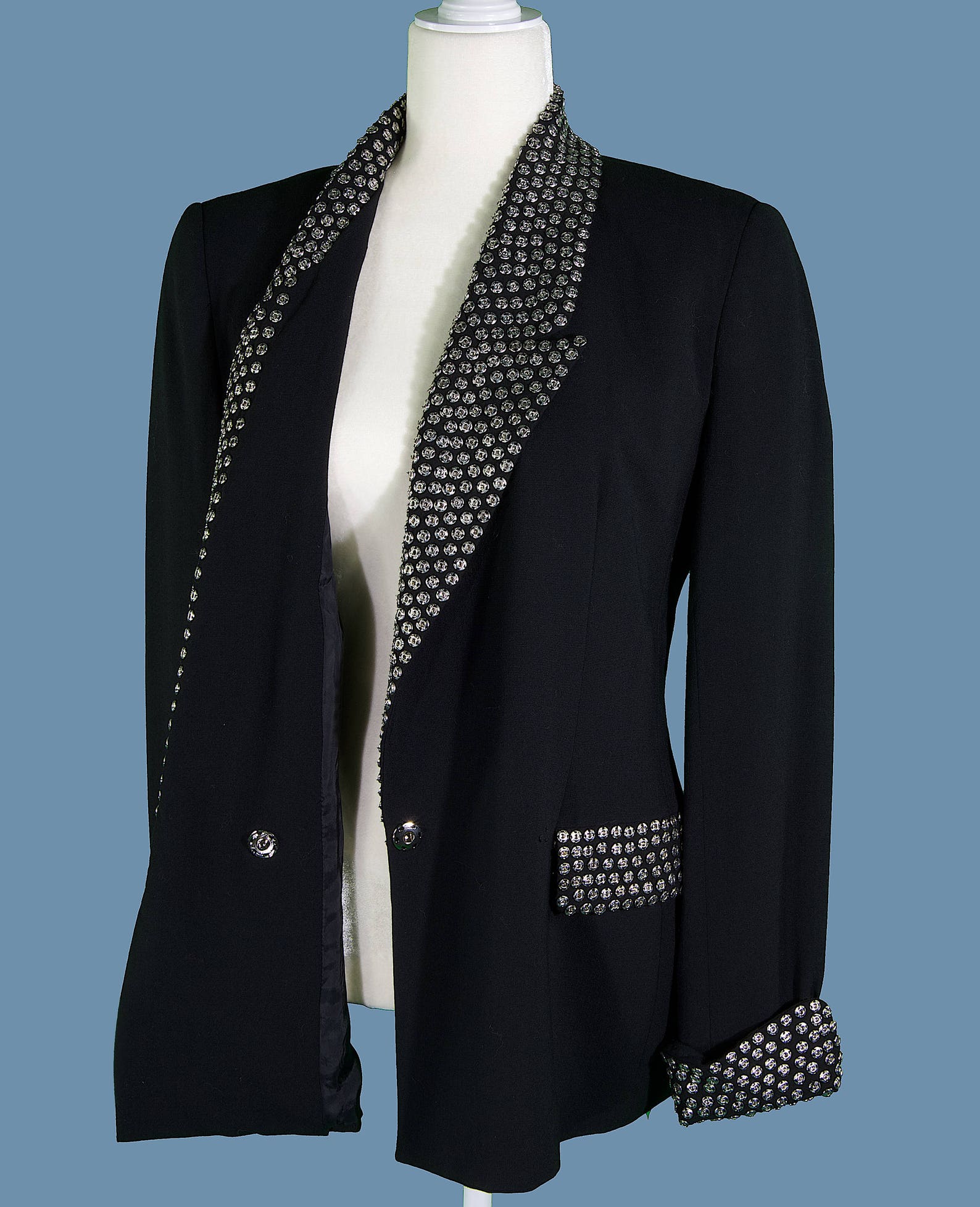 Unique Randolph Duke Designer Jacket Black Wool Crepe With - Etsy