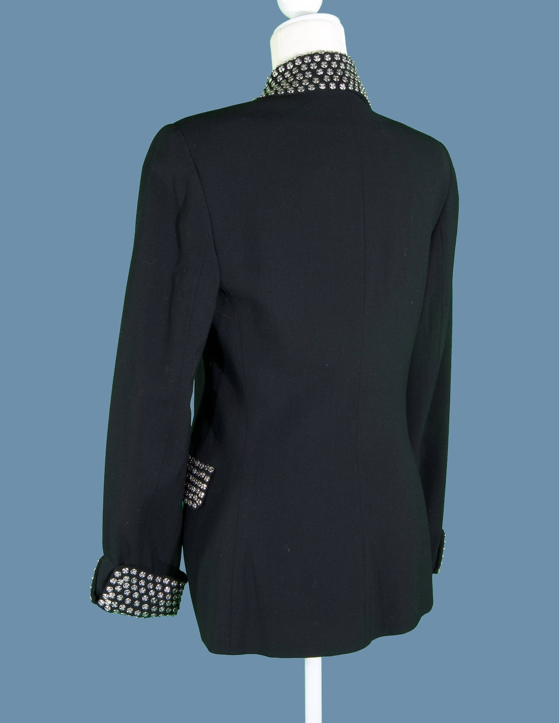 Unique Randolph Duke Designer Jacket Black Wool Crepe With | Etsy