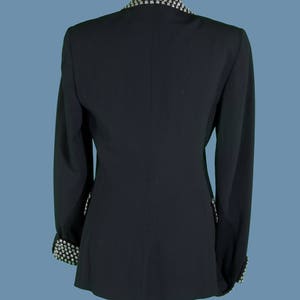 Unique Randolph Duke Designer Jacket Black Wool Crepe With Snap ...
