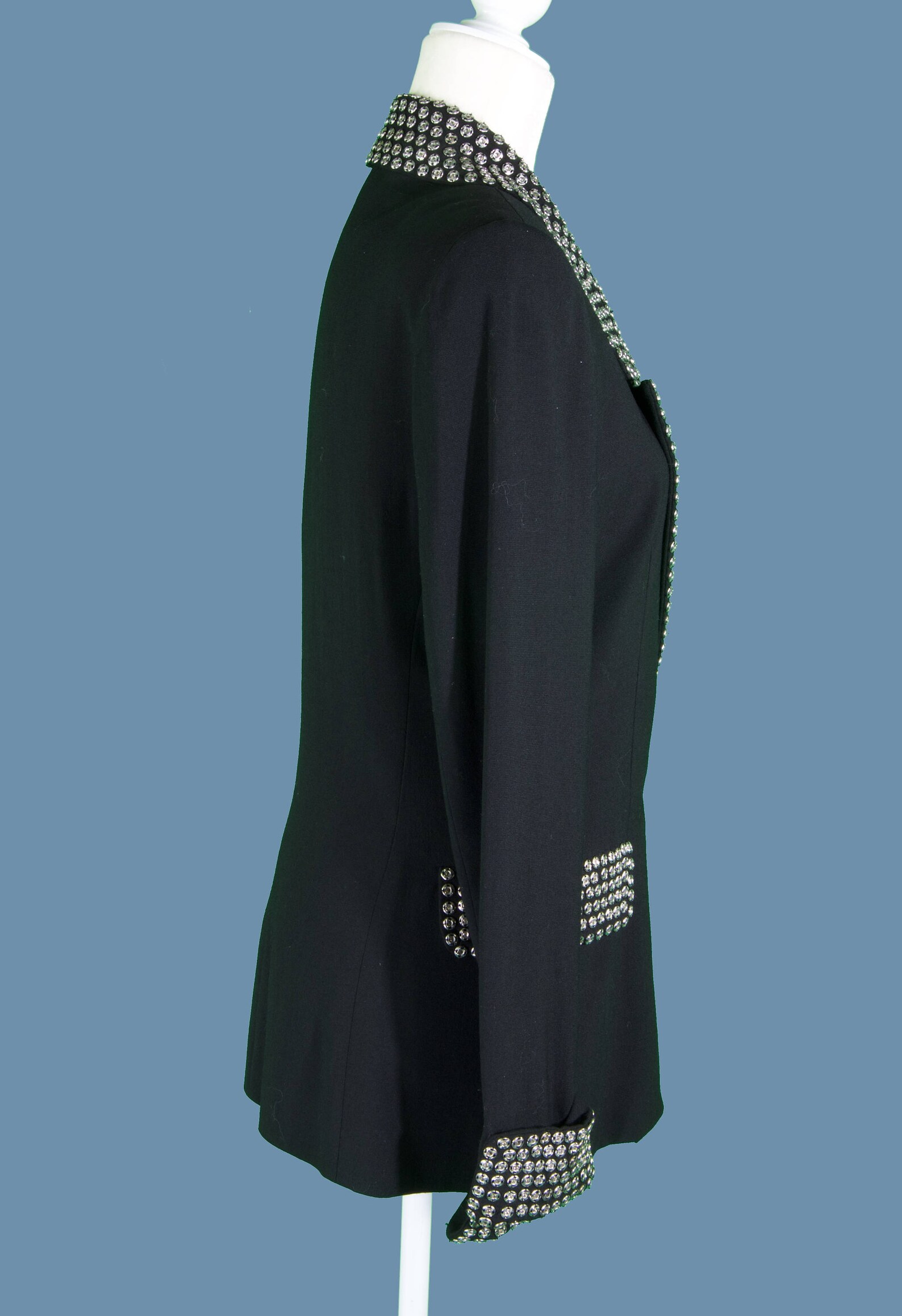 Unique Randolph Duke Designer Jacket Black Wool Crepe With - Etsy