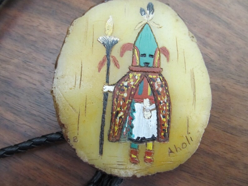 Bolo Tie With Hopi Kachina Aholi Associated With the Powamu - Etsy