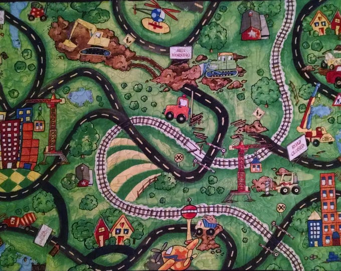 Child, Kid's Quilt Car Wall-hanging or Play Mat - Etsy