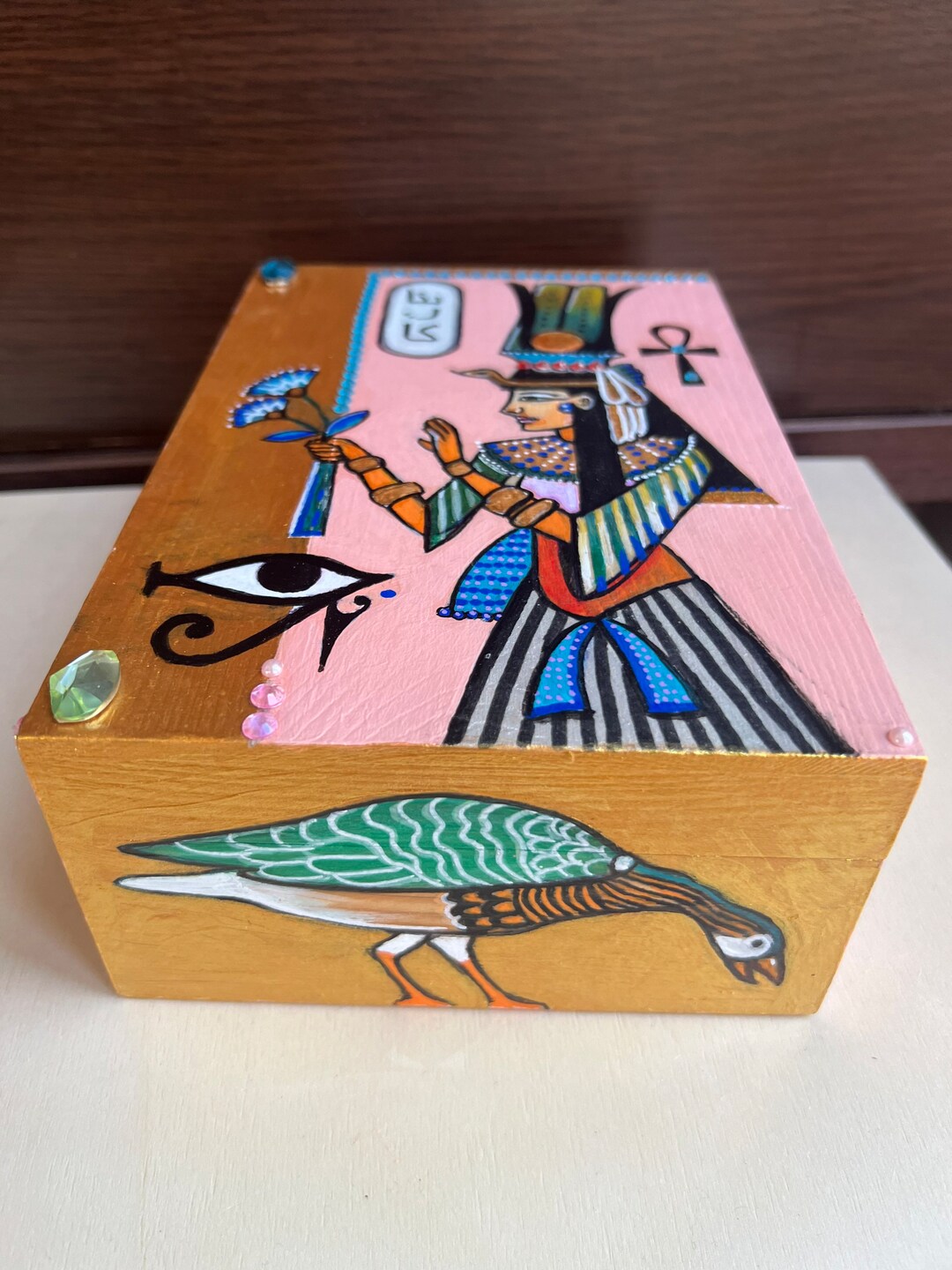 Hand Painted EGYPTIAN GODS BOXES - Etsy