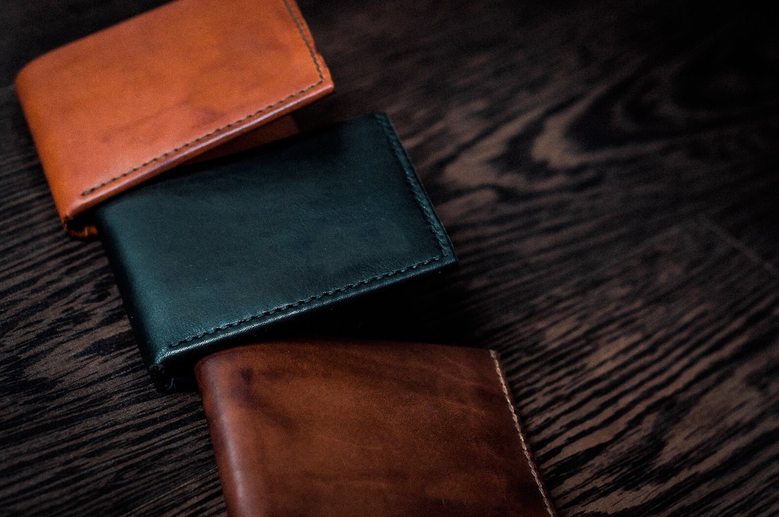 Leather Bifold Mens Leather Wallet Slim Bifold Wallet | Etsy