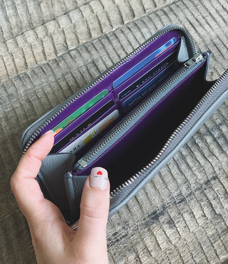 Personalized Wallet for Women Zippered Wallet Woman Wallet - Etsy