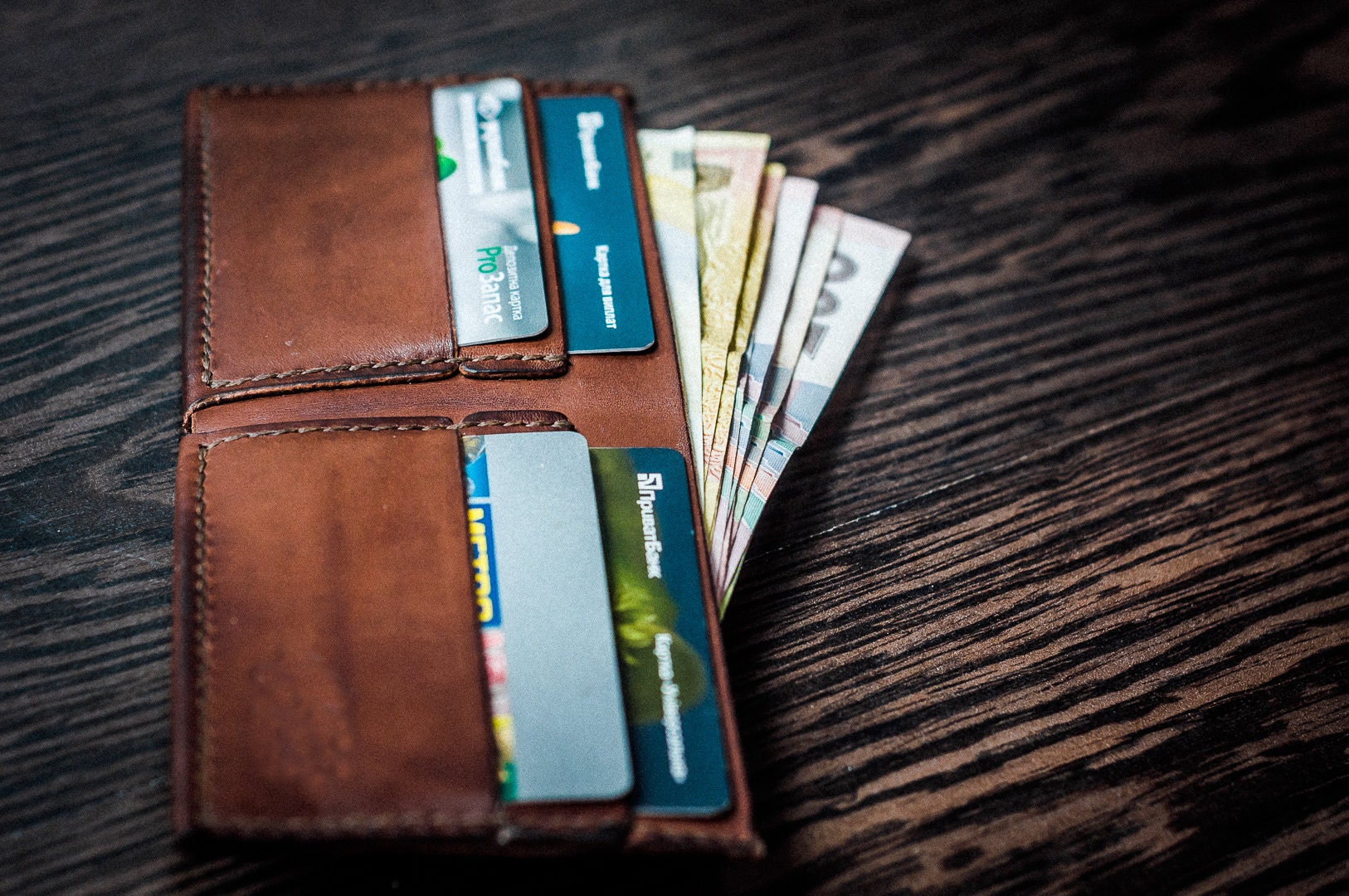 Leather wallet for men Credit card wallet Minimalist wallet | Etsy